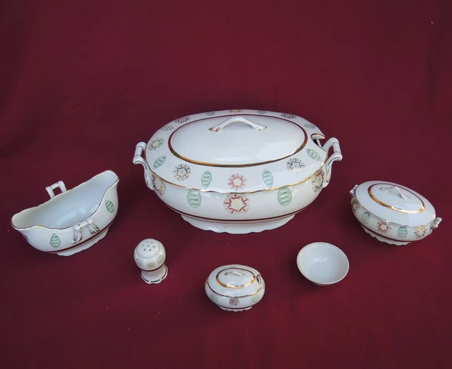 9PC. URSS MINISTERO Porcellana Cena Set Vecchio Soviet/Comunista Stars ...