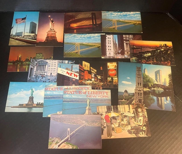 (18) VINTAGE NEW York City Postcards Lot Of 18 50'S-70'S Some Edge Wear ...
