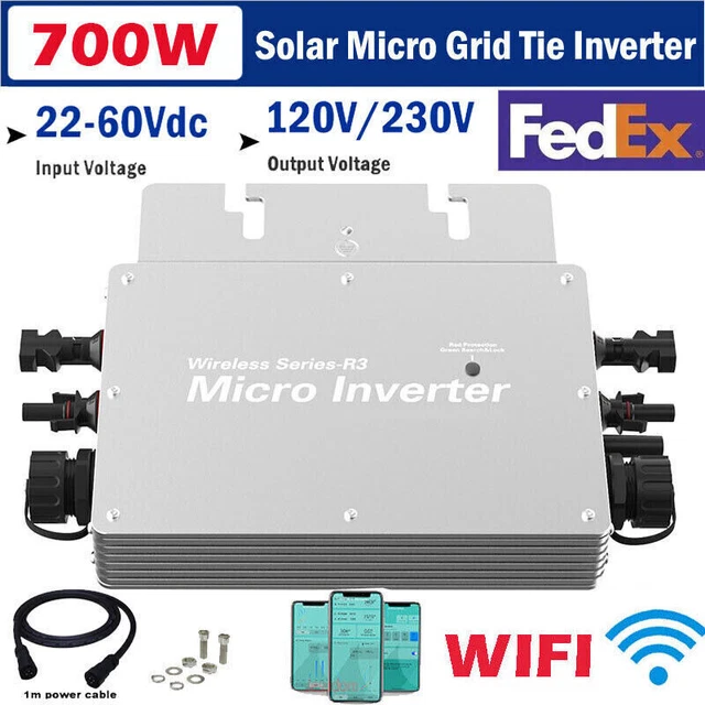WVC 700W MPPT Solar Wechselrichter Grid Tie Micro Inverter DC 22-60V to AC230V £154.27 - PicClick UK