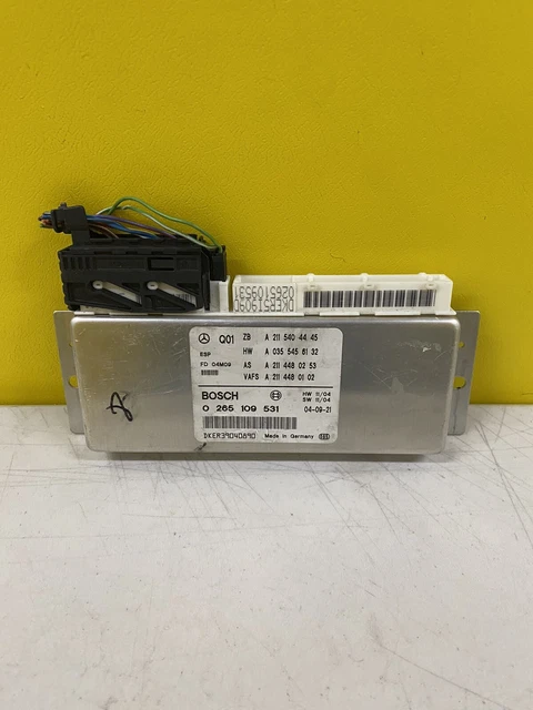 2004 MERCEDES W211 E Class Abs Esp Control Module Ecu 0265109531 ...