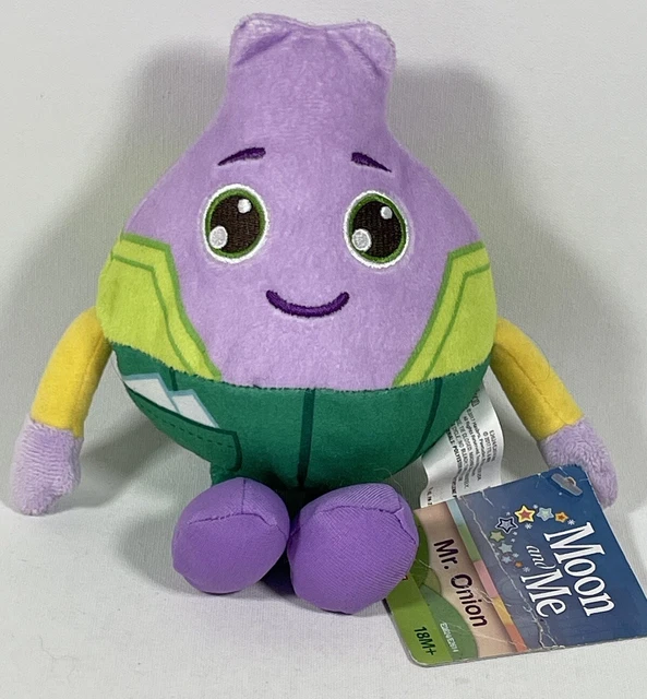 MOON AND ME Mr Onion 8” Soft Plush Toy Beanie Tagged 2017 CBeebies £7. ...