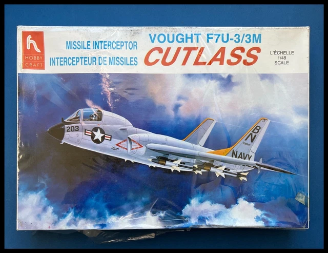 HOBBYCRAFT VOUGHT F7U-3/3M Cutlass Missile Interceptor 1:48 Model Kit £ ...