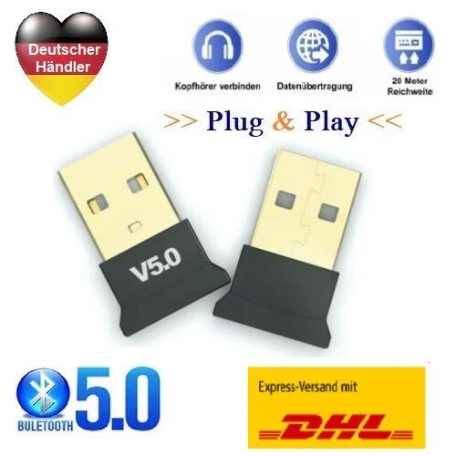 BLUETOOTH ADAPTER 5.0 Transmitter Dongle Stick PC Notebook USB ...