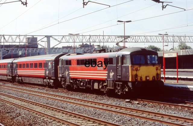 35MM RAILWAY SLIDE- Virgin Electric Loco Class 87. 87032 @ Stafford £2. ...