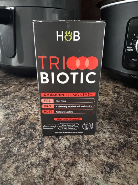 HOLLAND & BARRETT Tri-Biotic for Children Strawberry Flavour 120g £15. ...