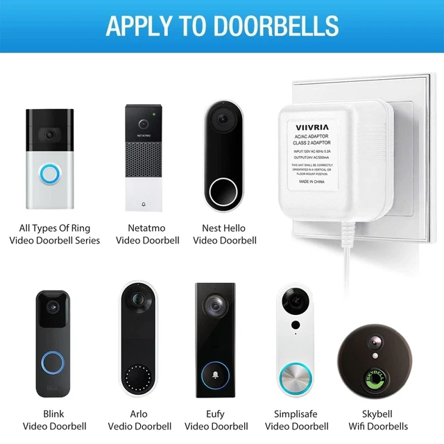 AC 24 VOLT Transformer, C Wire Adapter, Compatible with All Versions of ...