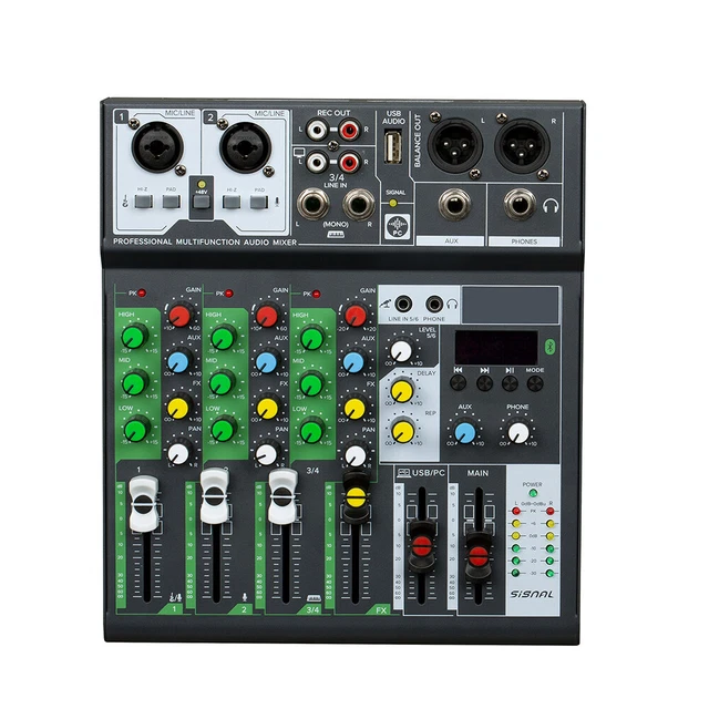 PROFESSIONAL BLUETOOTH AUDIO Mixer Sound Card Interface Console Phantom ...