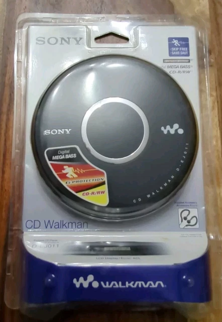 SONY CD WALKMAN Discman Black D-EJ011 MEGA BASS New In Box Includes ...