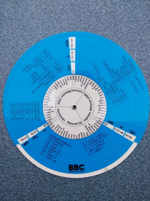 RARE BBC BROWN Boveri Measurement Conversion Chart Disc German £94.13 ...