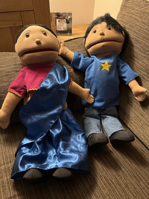 THE PUPPET COMPANY Large Asian Girl And Boy Hand Puppets 22” £40.24 ...