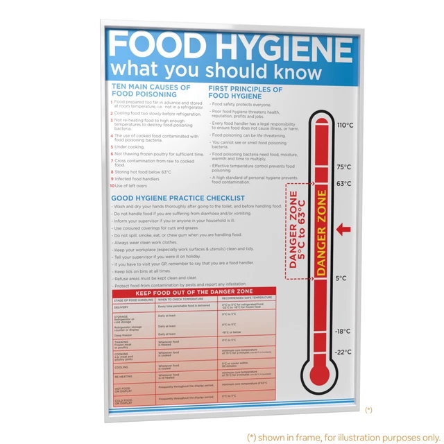 FOOD ALLERGY FOOD Hygiene Safety Poster / A4 / A3 / A2 Café pub ...