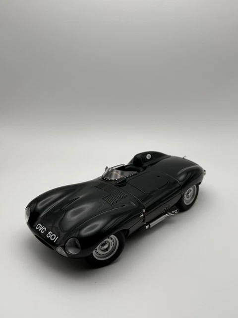 AUTOART 1/18 SCALE Diecast 1954 Jaguar D Type Short Nose Green Roundal ...