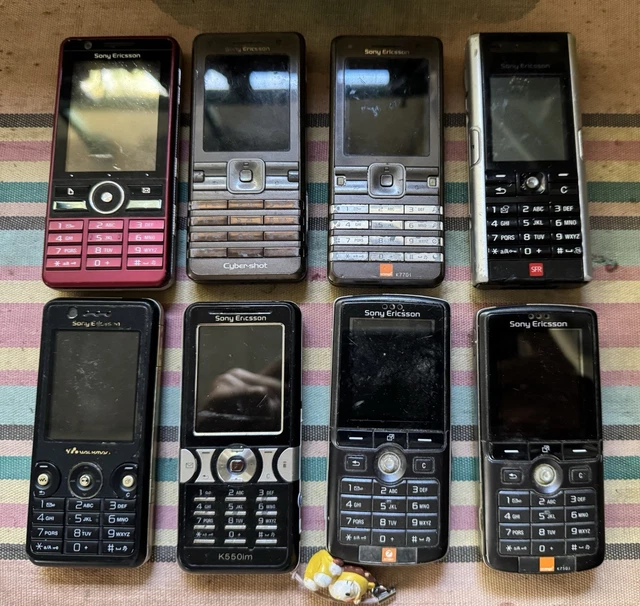 LOT DE 8 Téléphones Portables Vintage Sony Ericsson Walkman / Cybershot Clavier EUR 11,01 ...