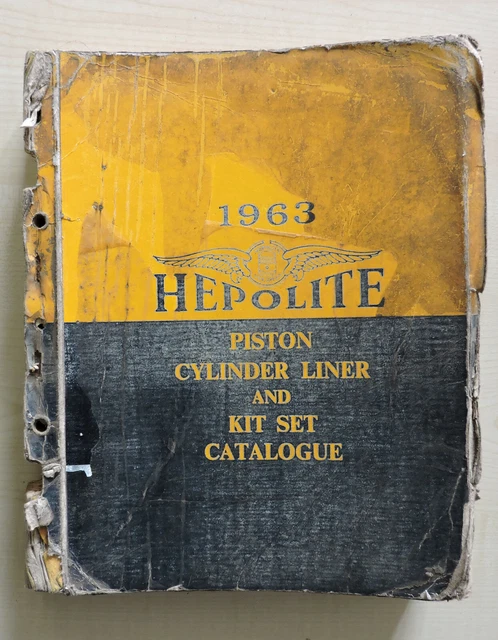 HEPOLITE PISTONS RINGS Liners Sets Catalogue 1963 Cars Motorcycles ...