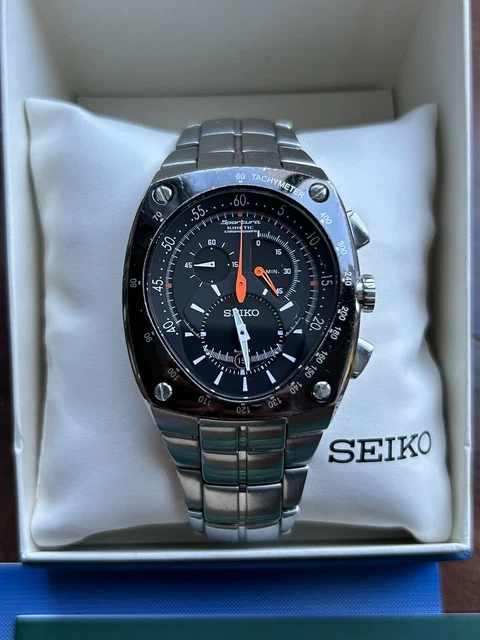 OROLOGIO VINTAGE SEIKO Sportura Kinetic Chronograph SNL021 Alien 7L22 ...