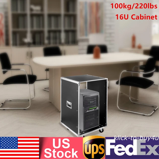 16U SERVER RACK Open Frame Rolling Network Data Rack 19 inch With ...