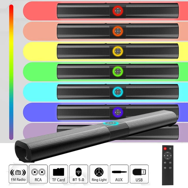WIRELESS BLUETOOTH SOUNDBAR Speaker Home Audio PC TV Phone Laptop ...