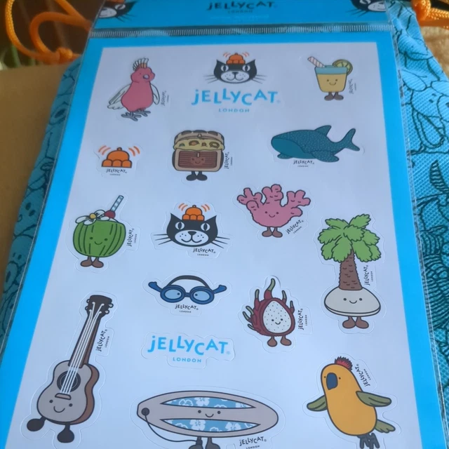 JELLYCAT BRAND NEW Sticker Sheet London 2025 Rare Paradise Island High ...