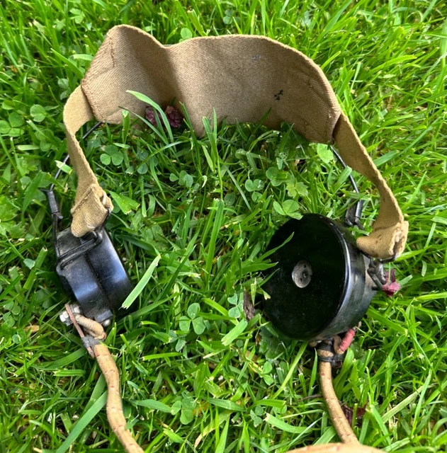 WW2 BRITISH ARMY Radio Headset Complete With Canvas Band Wired EUR 50 ...