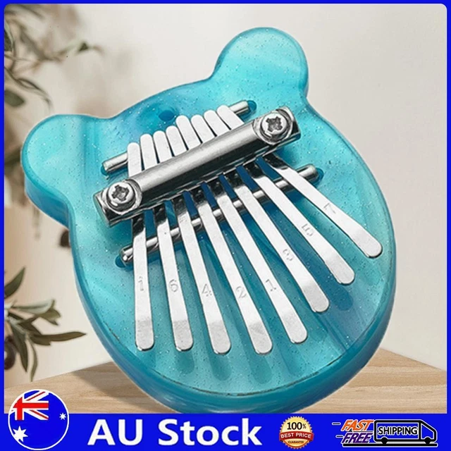 8 KEY CUTE Kalimba Acrylic Compact Kalimba Gifts for Music Lovers (Blue ...