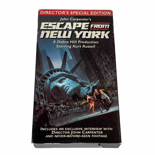 ESCAPE FROM NEW York VHS Director's Special Edition Kurt Russell John ...