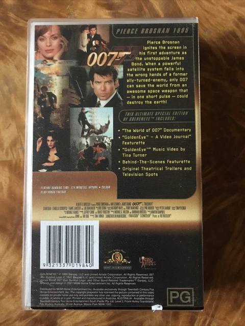GOLDENEYE JAMES BOND 007 Vhs Video Pierce Brosnan Special Edition Judi Dench $15.99 - PicClick AU