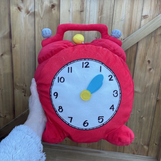 IKEA HEMMAHOS ALARM Clock Plush Move Hands Time Learning Soft Toy GC £ ...