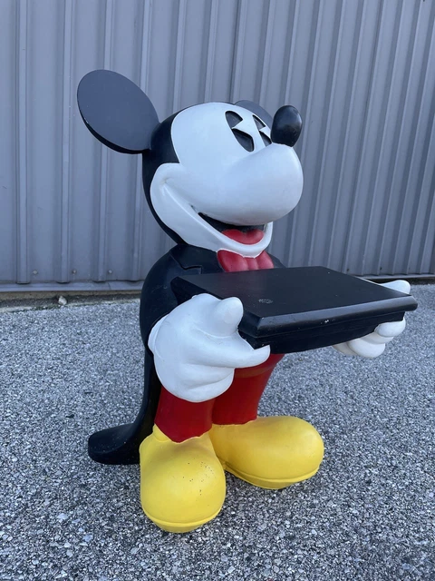 RARE WALT DISNEY Life Size Mickey Mouse Butler Statue Waiter EUR 1.137 ...