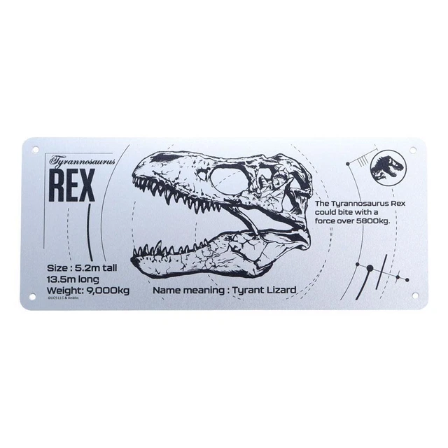 JURASSIC PARK TIN Sign T-Rex Schematic EUR 18,34 - PicClick FR