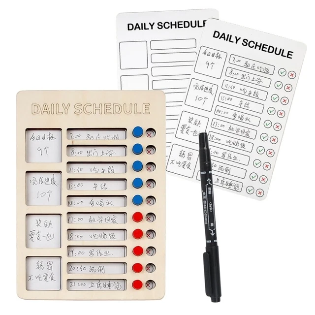 DESK CHORES CHART Kids Daily Chores Checklist Board Self-discipline ...