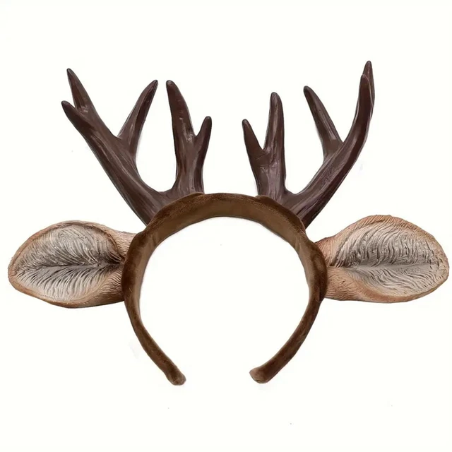 DEER HORN AND Ear Adult Costume Headband £26.68 - PicClick UK