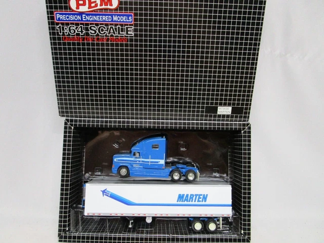PEM HARTOY 1/64 Marten Transport Freightliner Truck Reefer Trailer Set ...