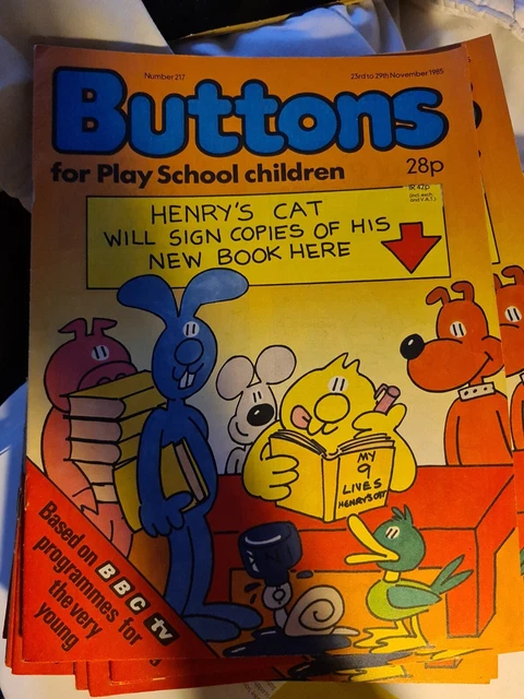 BUTTONS #217 Nov 1985- Vintage Comic - King Rollo, Postman Pat, Henry's ...