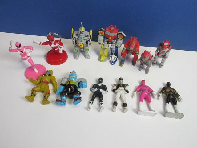 VINTAGE POWER RANGERS mini MICRO FIGURES TOY lot set MEGAZORD GOLDAR ...