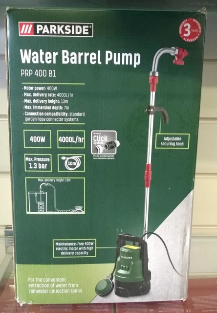 PARKSIDE WATER BARREL Pump (PRP 400 B1) £39.00 - PicClick UK