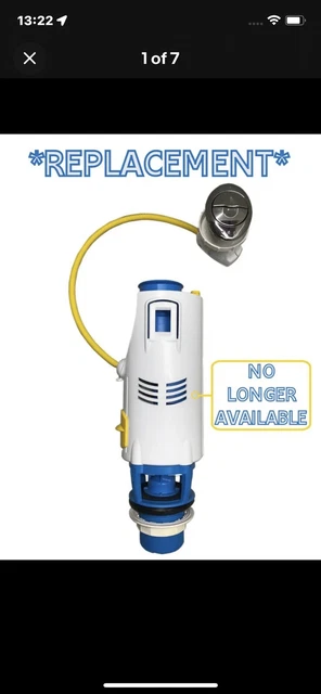 1.5& OLD MULTIKWIK Multiflush Push Button Flush Valve REPLACEMENT Short ...