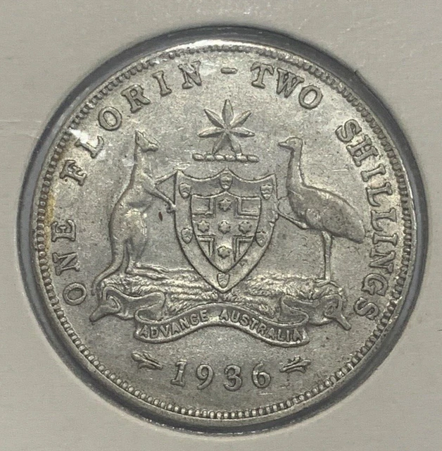 1936 AUSTRALIA FLORIN - George V 0.925 Silver Coin EUR 15,11 - PicClick FR