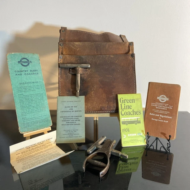 ORIGINAL LONDON TRANSPORT Bus Leather Bag, Ticket Clippers And Other ...