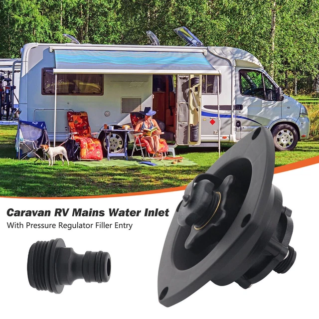 WHITE/BLACK MAINS WATER Inlet W/ Pressure Regulator Filler Entry For ...