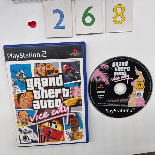 GRAND THEFT AUTO Vice City GTA PS2 Playstation 2 Game PAL r268 $14.95 ...