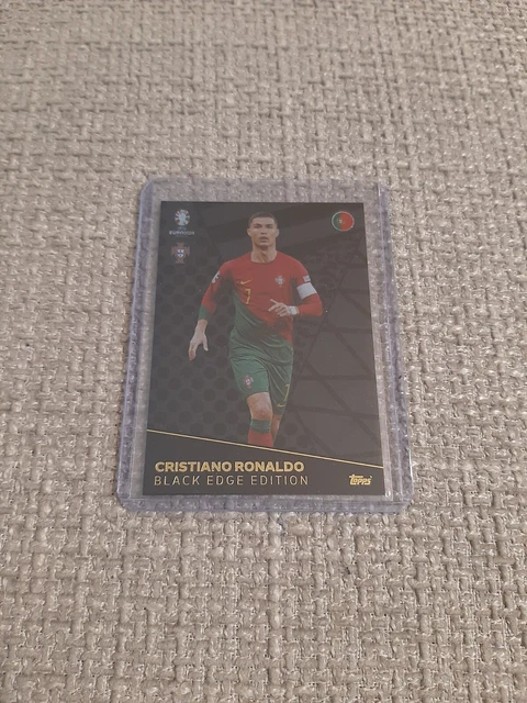 TOPPS MATCH ATTAX Euro 2024 CRISTIANO RONALDO card Black Edge Edition BE 7 EUR 8,00 - PicClick IT