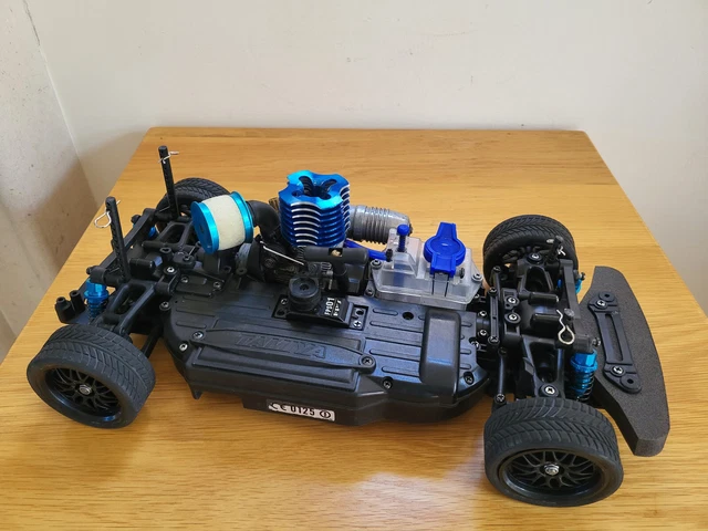 TAMIYA TGS NITRO RC Car - 1/10 Scale Rolling Chassis with Leaxn Body - £188.00 - PicClick UK