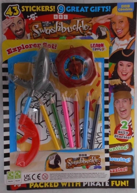 BBC CBEEBIES SWASHBUCKLE magazine #31 2024 Stories, 43 Stickers + Great ...