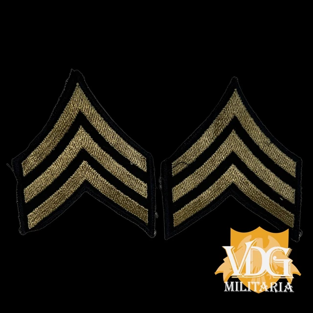 WW2 WWII US Army Sergeant SGT NCO Rank Insignia Chevron Set #P718 £9.82 ...