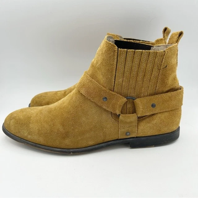 KURT GEIGER JACKSON Tan Suede Chelsea Boots Buckle Men's Size 45 £57.76 ...