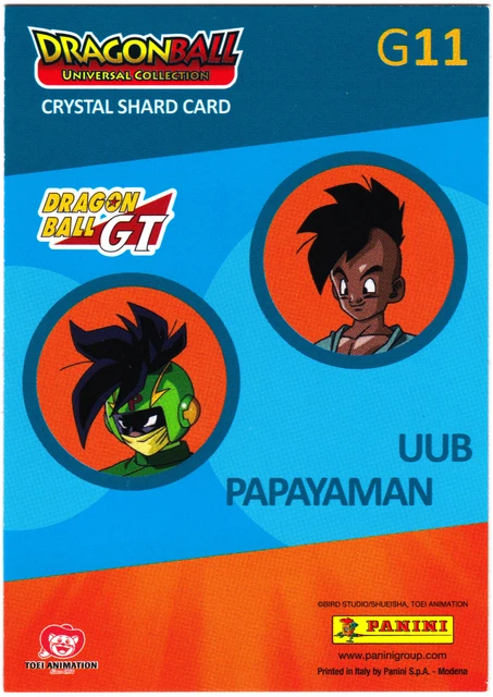 DRAGON BALL UNIVERSALL Collection card - G11 - Uub & Papayaman EUR 2,00 ...