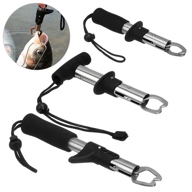 STAINLESS STEEL FISHING Gripper Pincer Clamp Lip Control Tool Outdoor ...