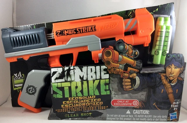 NERF ZOMBIE STRIKE Z.E.D. Squad Clear Shot Blaster avec fléchettes ...