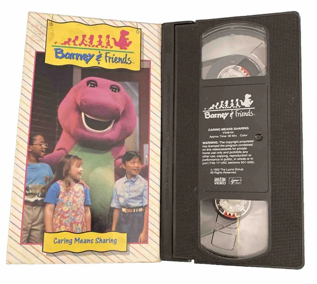 BARNEY & FRIENDS Caring Means Sharing (VHS) Time Life Video RARE OOP £ ...