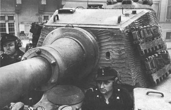 WW2 GERMAN KING Tiger Tank Driver WWII B&W Photo Pzkpfw. VI Panzer ...